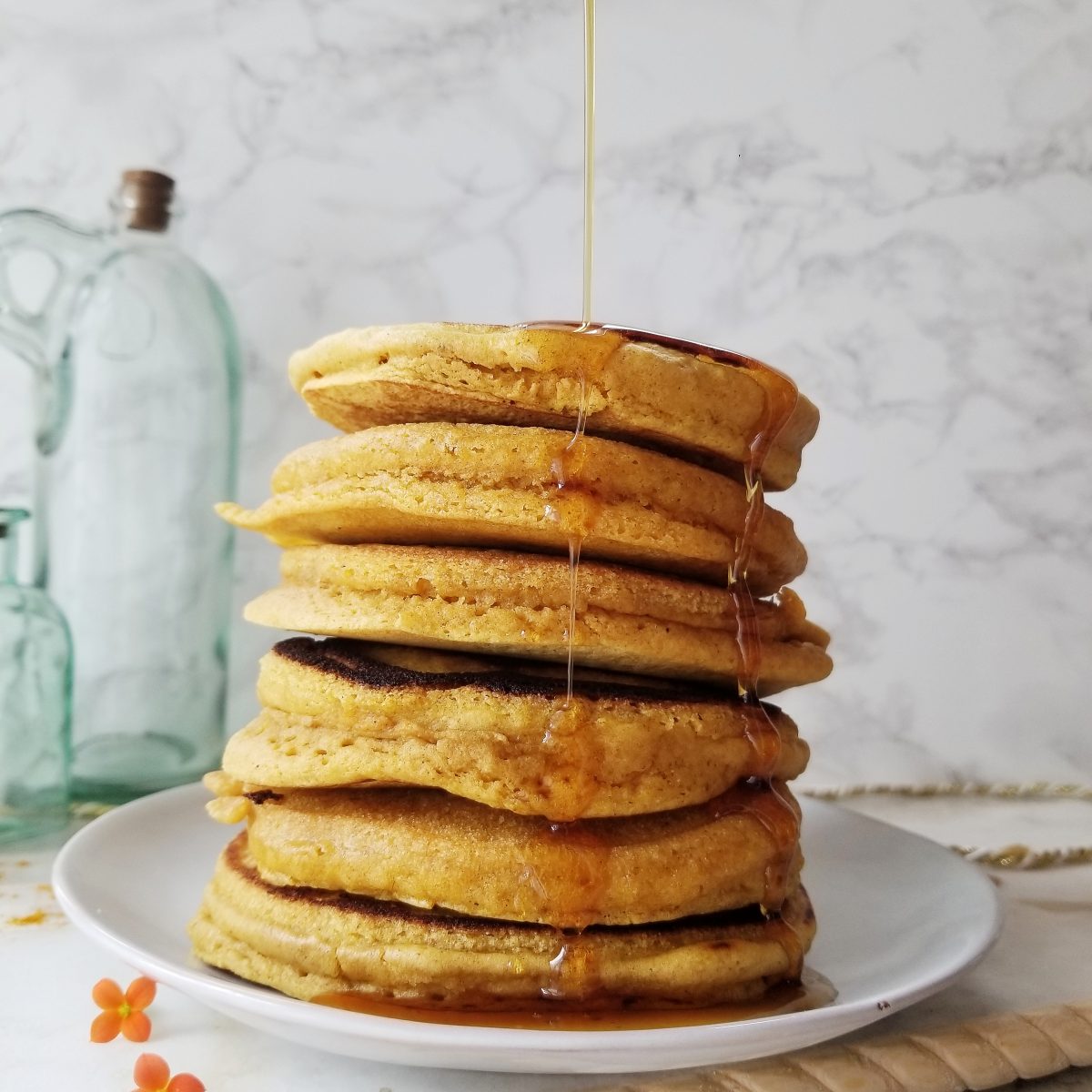 Golden Milk Pancakes made with turmeric - The Hint of Rosemary