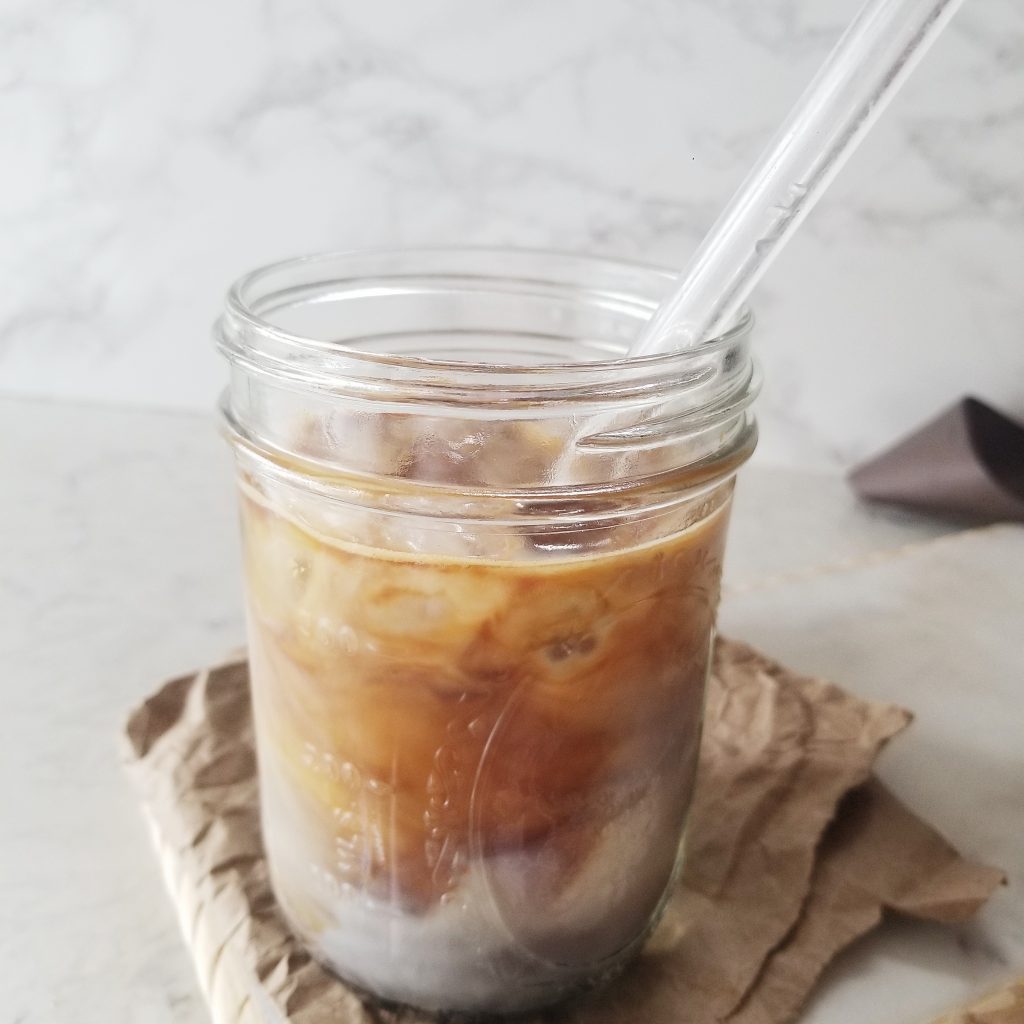 Iced Maple Latte with Real Maple Syrup - The Hint of Rosemary