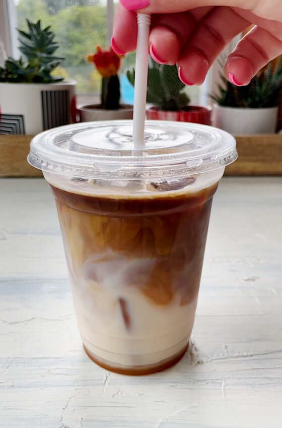 Iced Maple Syrup Latte - The Hint of Rosemary