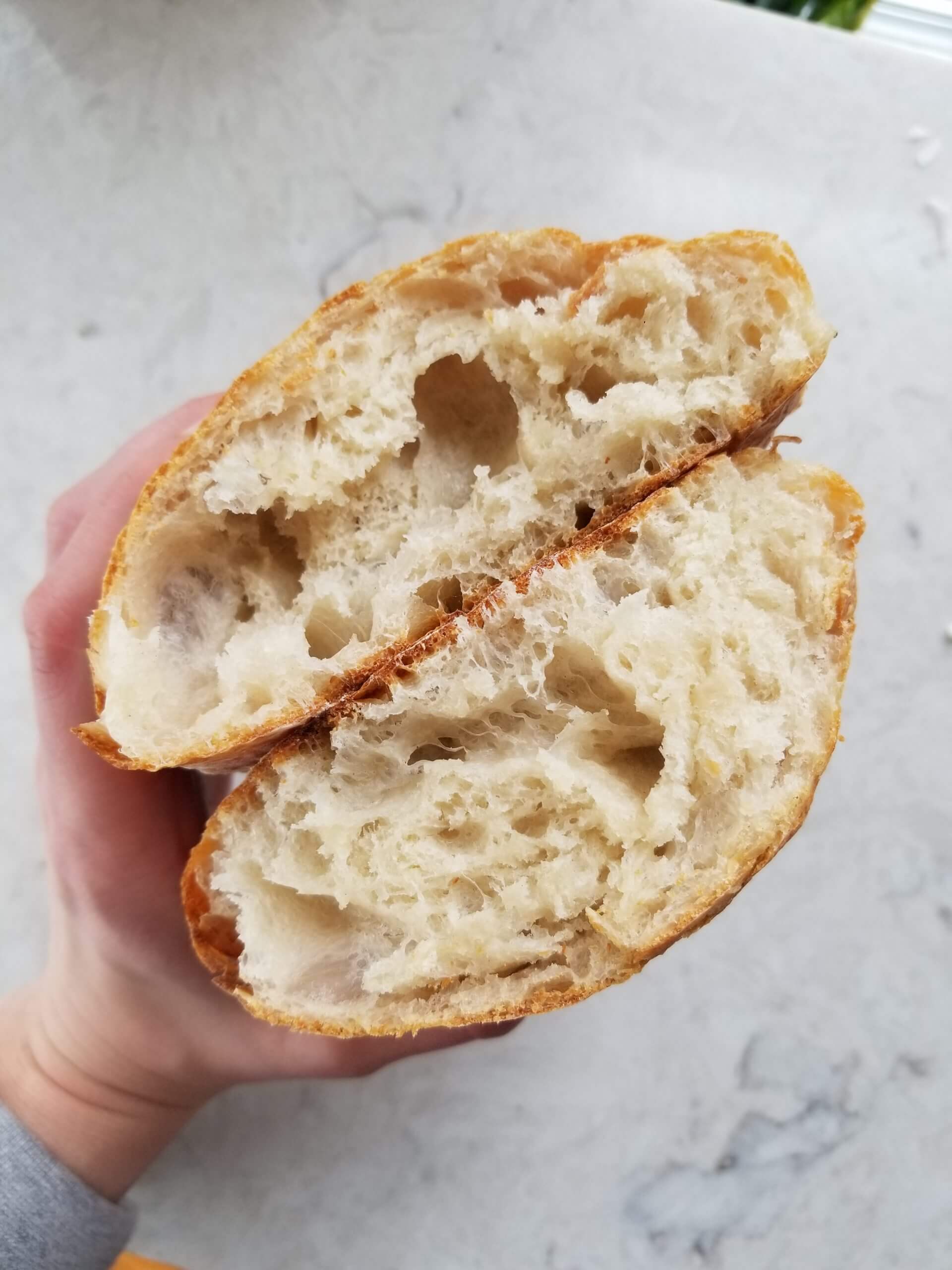 Homemade Ciabatta Bread with Crispy Shell - The Hint of Rosemary