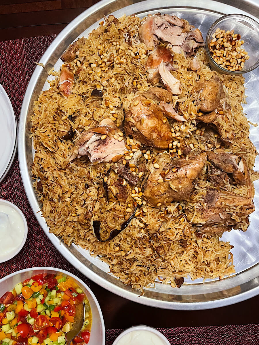 Maqluba with Chicken or Lamb (مقلوبة) - The Hint of Rosemary