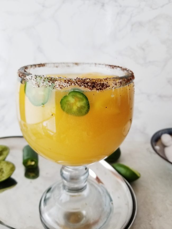 Spicy Mango Margarita Mocktail - The Hint of Rosemary