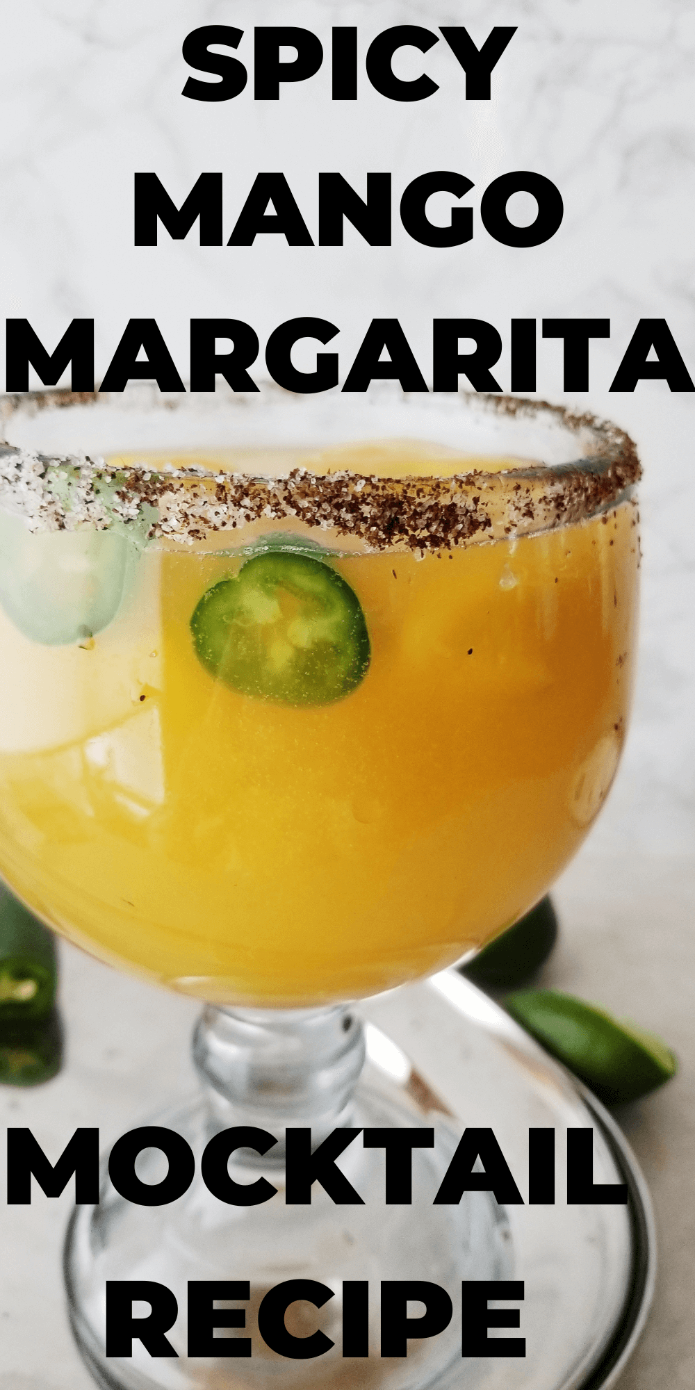 Spicy Mango Margarita Mocktail - The Hint of Rosemary