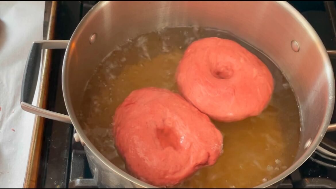 Beet Bagels - The Hint of Rosemary