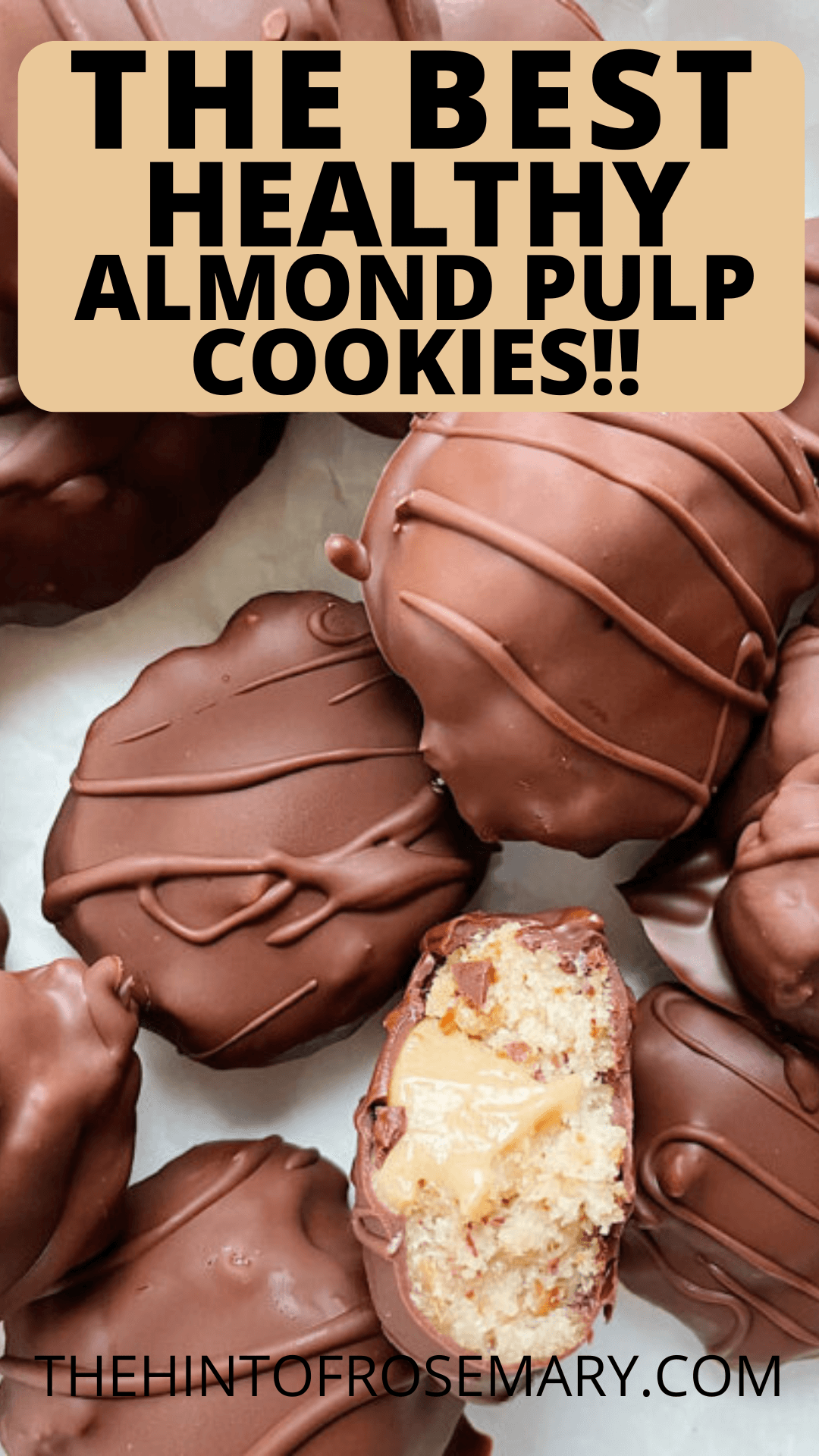 Almond Pulp Cookies Chocolate Dipped! - The Hint of Rosemary