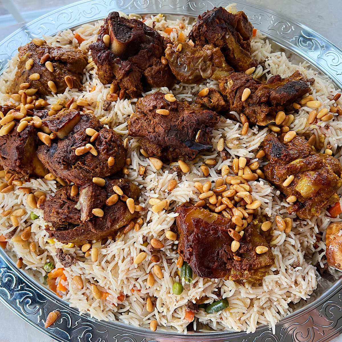 Ouzi Lamb (Arabic Lamb with Spiced Rice) - The Hint of Rosemary